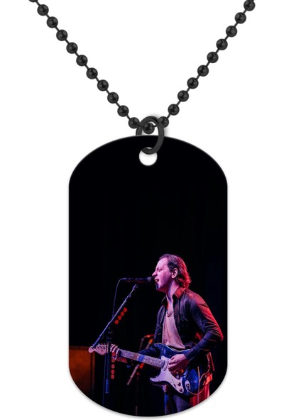 Kaan Tan Göze Baskılı Siyah Zincirli Künye/kolye TYT1642