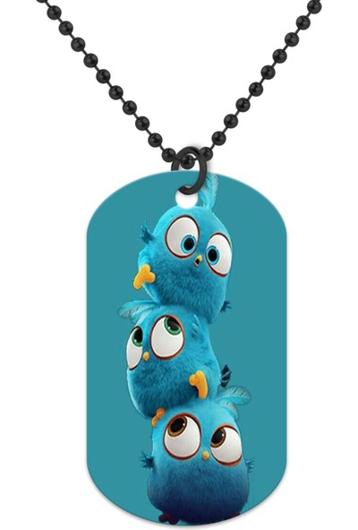 Angry Birds Baskılı Siyah Zincirli Künye/kolye TYT1409 Angry Birds Baskılı Siyah Zincirli Künye/kolye TYT1409