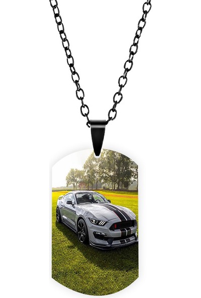 Rowalsi Ford Mustang Baskılı Siyah Künye TYT332