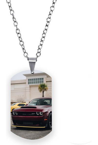 Rowalsi Dodge Challenger Baskılı Künye TYT293 Rowalsi Dodge Challenger Baskılı Künye TYT293