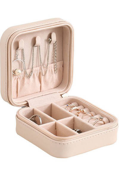 Kalavika Takı Kutusu Tek Katmanlı Fermuarlı Kutu Gül (Yurt Dışından)