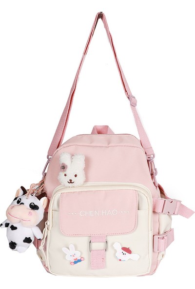 Kalavika Su Geçirmez Sırt Çantası Okul Kadın Basit Çanta Pembe (Yurt Dışından)