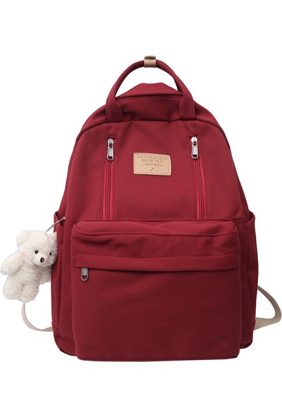 Kalavika Su Geçirmez Sırt Çantası Kadın Kırmızı (Yurt Dışından)