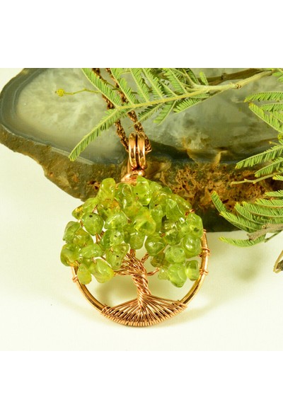 Mba Handmade Jewelry Zebercet (Peridot) Kristali Hayat Ağacı Kolye ''tree Of Life Pendant'' - El Yapımı Doğal Taş Kolye Mba Handmade Jewelry Zebercet (Peridot) Kristali Hayat Ağacı Kolye ''tree Of Life Pendant'' - El Yapımı Doğal Taş Kolye