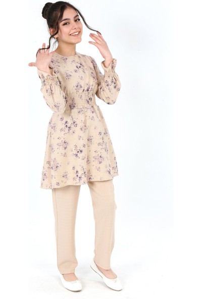 Asortix Kız Çocuk Airobin Kumaş Tunik Pantolon Bel Lastikli Desenli Cepli Alt Üst Takım Elbise Asortix Kız Çocuk Airobin Kumaş Tunik Pantolon Bel Lastikli Desenli Cepli Alt Üst Takım Elbise