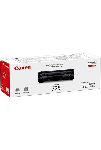 Canon CRG-725 Siyah Orjinal Toner Canon I-Sensys LBP6000 Canon CRG-725 Siyah Orjinal Toner Canon I-Sensys LBP6000