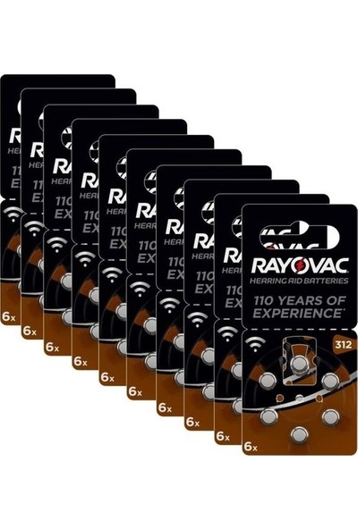Rayovac 312 Numara PR41 Yeni Ambalaj Işitme Cihazı Pili 60'lı Rayovac 312 Numara PR41 Yeni Ambalaj Işitme Cihazı Pili 60'lı