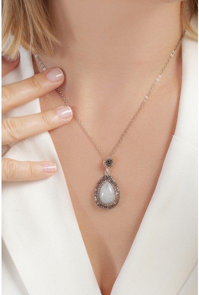 Ay Taşı Kadın Gümüş Kolye