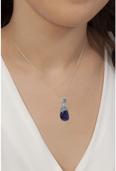 Ateş Gold Kedi Gözü Kadın Gümüş Kolye