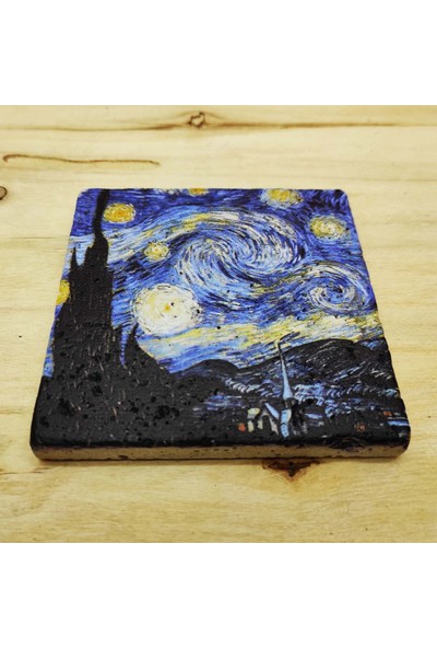 Vincent Van Gogh Set 8 - Kupa-Traverten Bardak Altlığı 1