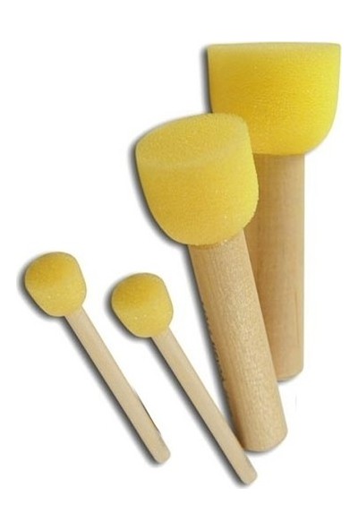 Savas Grup Sünger Tampon Fırça Seti Ponpon Fırça 4'lü