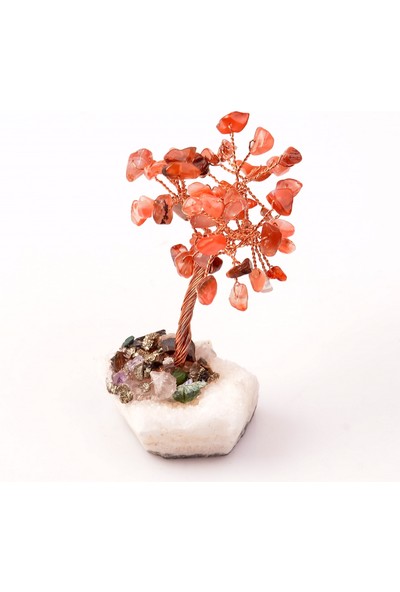 Taş Sandığı Akik Taşı Ağaç - Kristal Kuvars Tabanlı