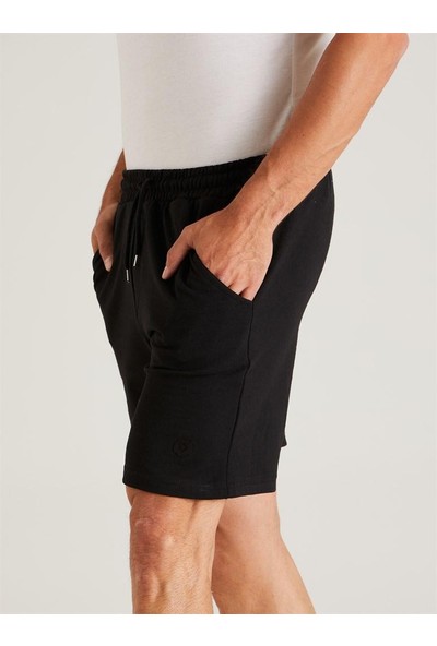 Duven Casual Siyah Düz Cepli Erkek Şort Short Slim Fit Duven Casual Siyah Düz Cepli Erkek Şort Short Slim Fit