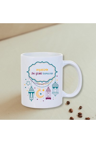 Burak Baskı Tasarım Ramazana Özel Çocuklar Için Hoşgeldin Ramazan Tasarımlı Hediyelik Kupa Bardak