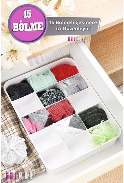 Dnztrend 15 Bölmeli Çekmece İçi Düzenleyici Kolye Yüzük Takı Kutusu Gardırop İçi Organizer Dnztrend 15 Bölmeli Çekmece İçi Düzenleyici Kolye Yüzük Takı Kutusu Gardırop İçi Organizer