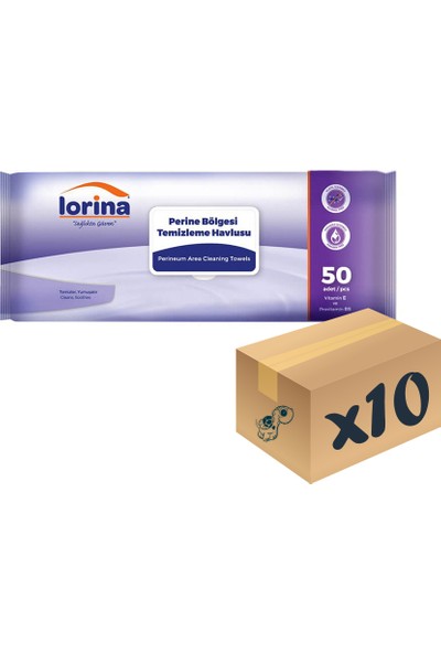Lorina Perine Bölgesi Temizleme Havlusu 30×32 cm 50’li 10 Paket