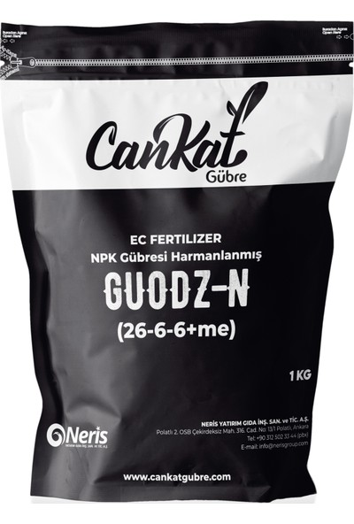 Cankat Guodz-N (26-6-6+Me) Suda Çözünür Yaprak Gübresi
