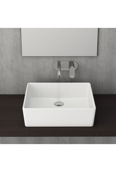 Bocchi Milano 50 cm Parlak Beyaz Banyo ve Tuvalet Çanak Lavabo Bocchi Milano 50 cm Parlak Beyaz Banyo ve Tuvalet Çanak Lavabo