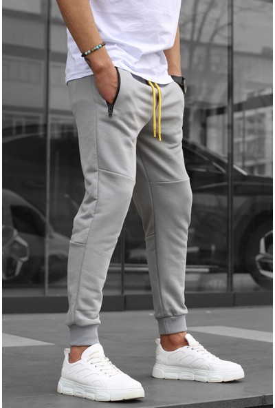 Boyalı Gri Basic Erkek Eşofman Altı