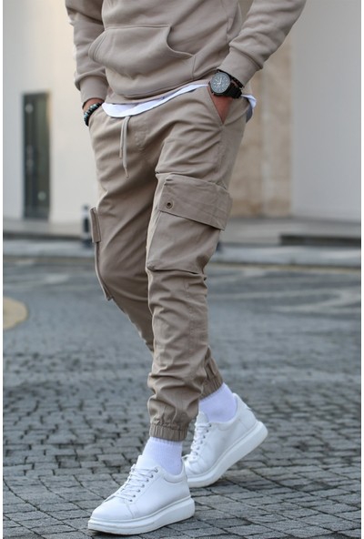 Madmext Camel Kargo Cep Jogger Pantolon 5647 Madmext Camel Kargo Cep Jogger Pantolon 5647