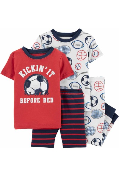 Küçük Erkek Çocuk Pijama Seti 4'lü Paket Küçük Erkek Çocuk Pijama Seti 4'lü Paket