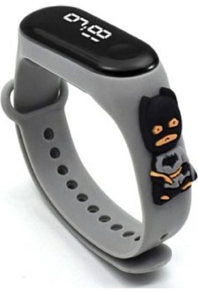 Batman LED Dokunmatik Çocuk Spor Elektronik Kol Saati Özel Saat Kutusunda Hediye Paketi