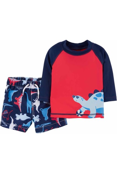 Erkek Bebek Güneş Koruyuculu Mayo Set 2'li Paket