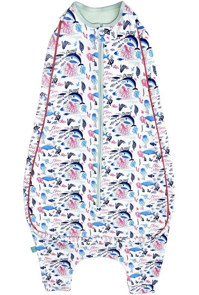 Woolnat 0-36 Ay Organik Pamuklu Çift Katlı Kolsuz Dolphin Temalı Bebek Kundak/uyku Tulumu Woolnat 0-36 Ay Organik Pamuklu Çift Katlı Kolsuz Dolphin Temalı Bebek Kundak/uyku Tulumu
