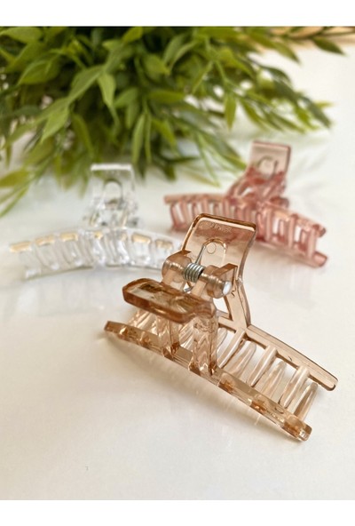 Jidomis 3 Lü Şeffaf Renkli Mandal Toka -Orta Boy Jidomis 3 Lü Şeffaf Renkli Mandal Toka -Orta Boy