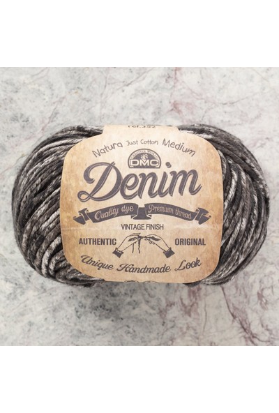 Dmc Natura Denim Koyu Gri Beyaz El Örgü Ipi - 12