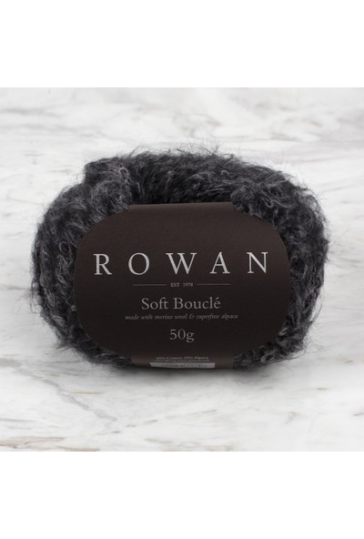 Rowan Soft Boucle 50GR Koyu Gri El Örgü Ipi - 605 Rowan Soft Boucle 50GR Koyu Gri El Örgü Ipi - 605