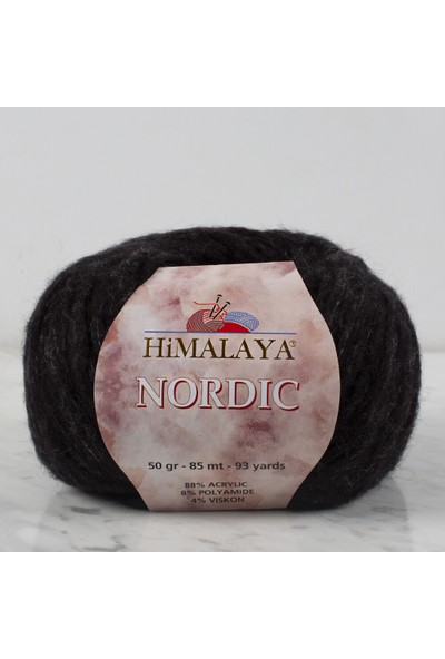 Himalaya Nordic Benekli Siyah El Örgü Ipi -76827