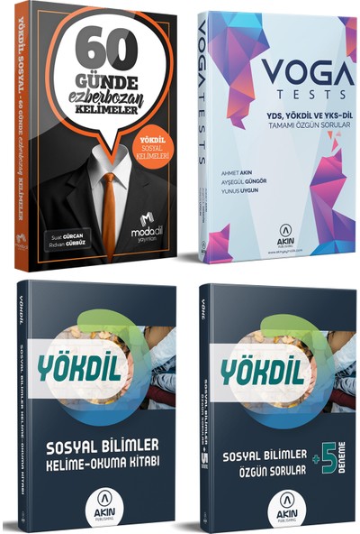Akın Dil Akındil-Modadil Sosyal Bilimler Özgün Sorular + Kelime-Okuma Kitapları + Voga Tests Akın Dil Akındil-Modadil Sosyal Bilimler Özgün Sorular + Kelime-Okuma Kitapları + Voga Tests