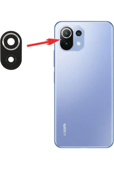 Telefon Kulübesi Xiaomi Mi 11 Lite Kamera Camı Lensi Telefon Kulübesi Xiaomi Mi 11 Lite Kamera Camı Lensi
