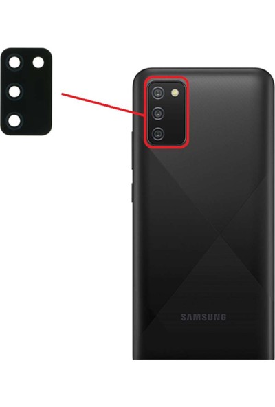 Telefon Kulübesi Samsung A02S A0205 Kamera Camı Lensi Telefon Kulübesi Samsung A02S A0205 Kamera Camı Lensi