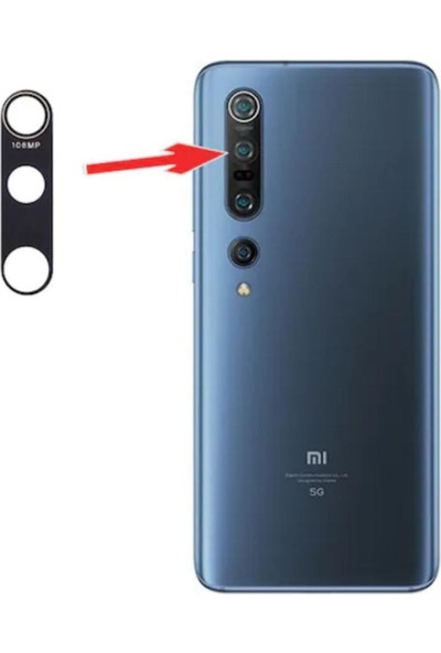 Telefon Kulübesi Xiaomi Mi 10 Kamera Camı Lensi Telefon Kulübesi Xiaomi Mi 10 Kamera Camı Lensi