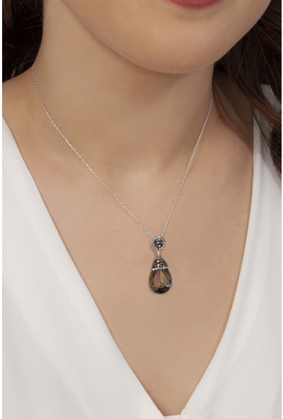 Yüzük Ustası Mistik Topaz Taşı Gümüş Kolye