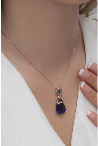 Yüzük Ustası Damla Model Kadın Gümüş Kolye