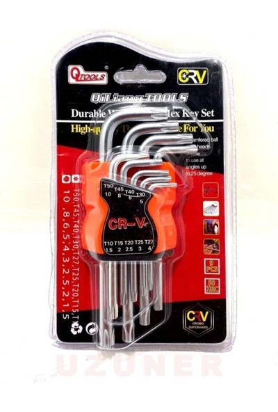 Bideben Qtools 9 Parça Torks Alyan Seti Torx Torx-Alyan-Set Bideben Qtools 9 Parça Torks Alyan Seti Torx Torx-Alyan-Set