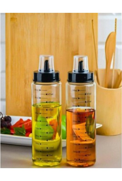 Karenda 2'li 500 ml Cam Damlatmaz Yağdanlık