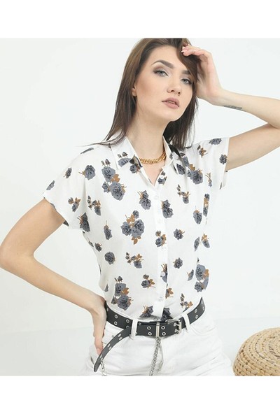 Gigi Giyim Çiçek Desenli Gömlek