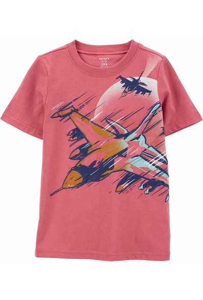 Erkek Çocuk Uçak Desenli Tshirt