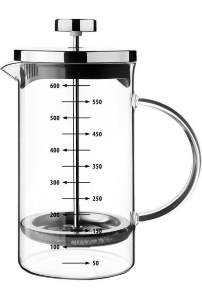 Safestore Borosilikat French Press Kahve Bitki Çayı Demliği Ateşe Dayanıklı 600 ml Safestore Borosilikat French Press Kahve Bitki Çayı Demliği Ateşe Dayanıklı 600 ml