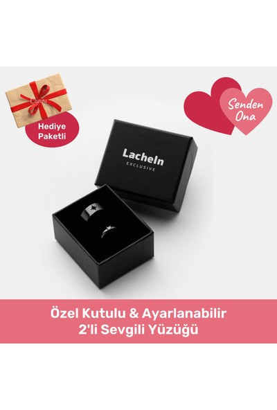 Lacheln Sevgiliye Hediye Her Parmağa Uyumlu Özel Kutulu 2'li Kombin Yıldız Figürlü Sevgili Yüzüğü Seti Lacheln Sevgiliye Hediye Her Parmağa Uyumlu Özel Kutulu 2'li Kombin Yıldız Figürlü Sevgili Yüzüğü Seti