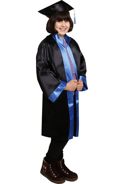 Nüans Mezuniyet Anaokulu Mezuniyet Cübbe Kepi - Lacivert Mavi