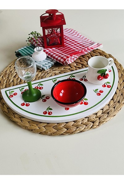 Den Tasarım Hediyelik Kiraz Sunumluk ve Fincan Kadeh Lokumluk SET8697635563706