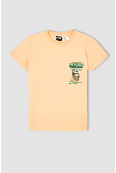 Erkek Çocuk Star Wars Lisanslı Oversize Fit Bisiklet Yaka Sırt Baskılı Kısa Kollu TIŞÖRT X5439A622SM