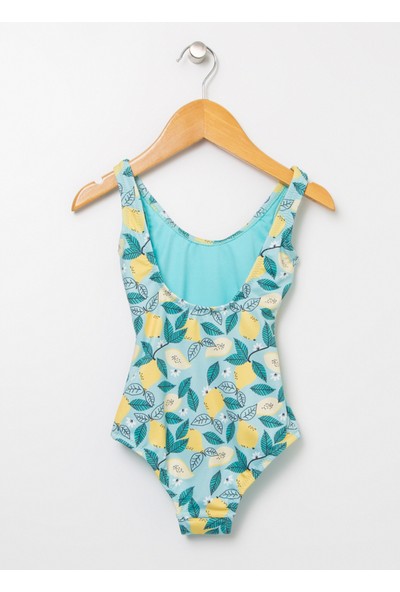 Funky Rocks Mint U Yaka Standart Fit Kız Çocuk Mayo