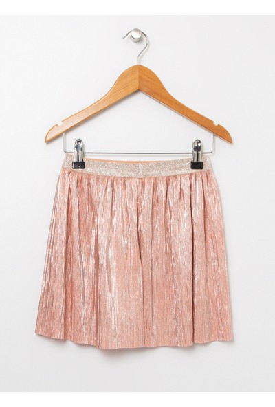 Barbie 22PRB-320 Normal Bel Pilise Simli Pembe Kız Çocuk Etek Barbie 22PRB-320 Normal Bel Pilise Simli Pembe Kız Çocuk Etek