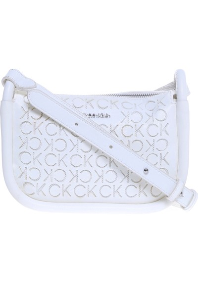 Calvin Klein K60K609403 Beyaz KadınÇapraz Çanta